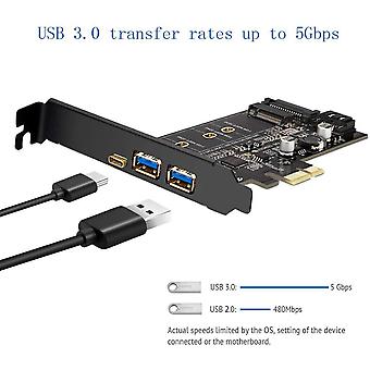 Pci-e To Usb 3.0 Pci Card Incl.1 Usb C And 2 Usb A Ports, M.2 Nvme To ...