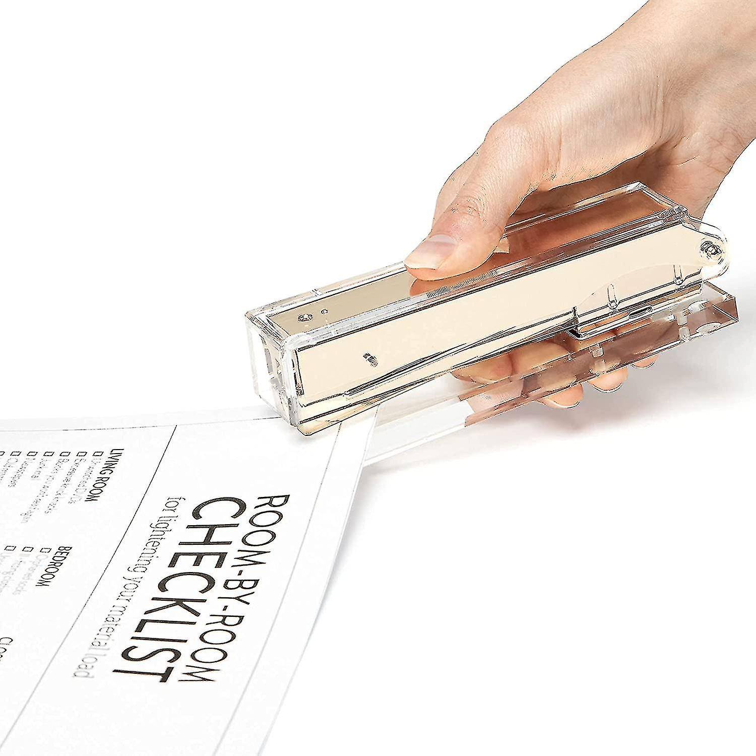 Acrylic Clear Stapler - Gold Stapler Makes A Cool Office Desk Accessory ...
