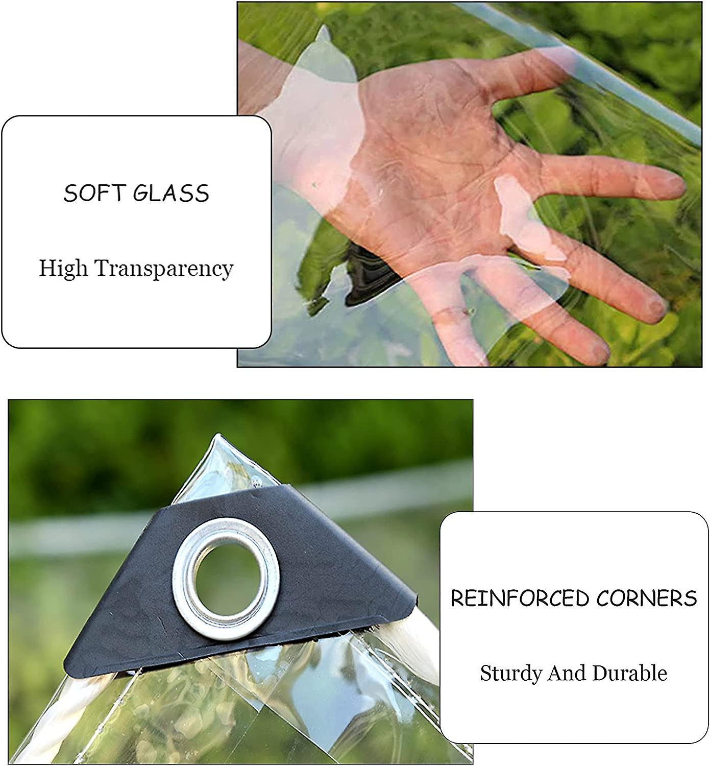Transparent Waterproof Tarpaulin With Reinforced Eyelets, Plant Cover ...