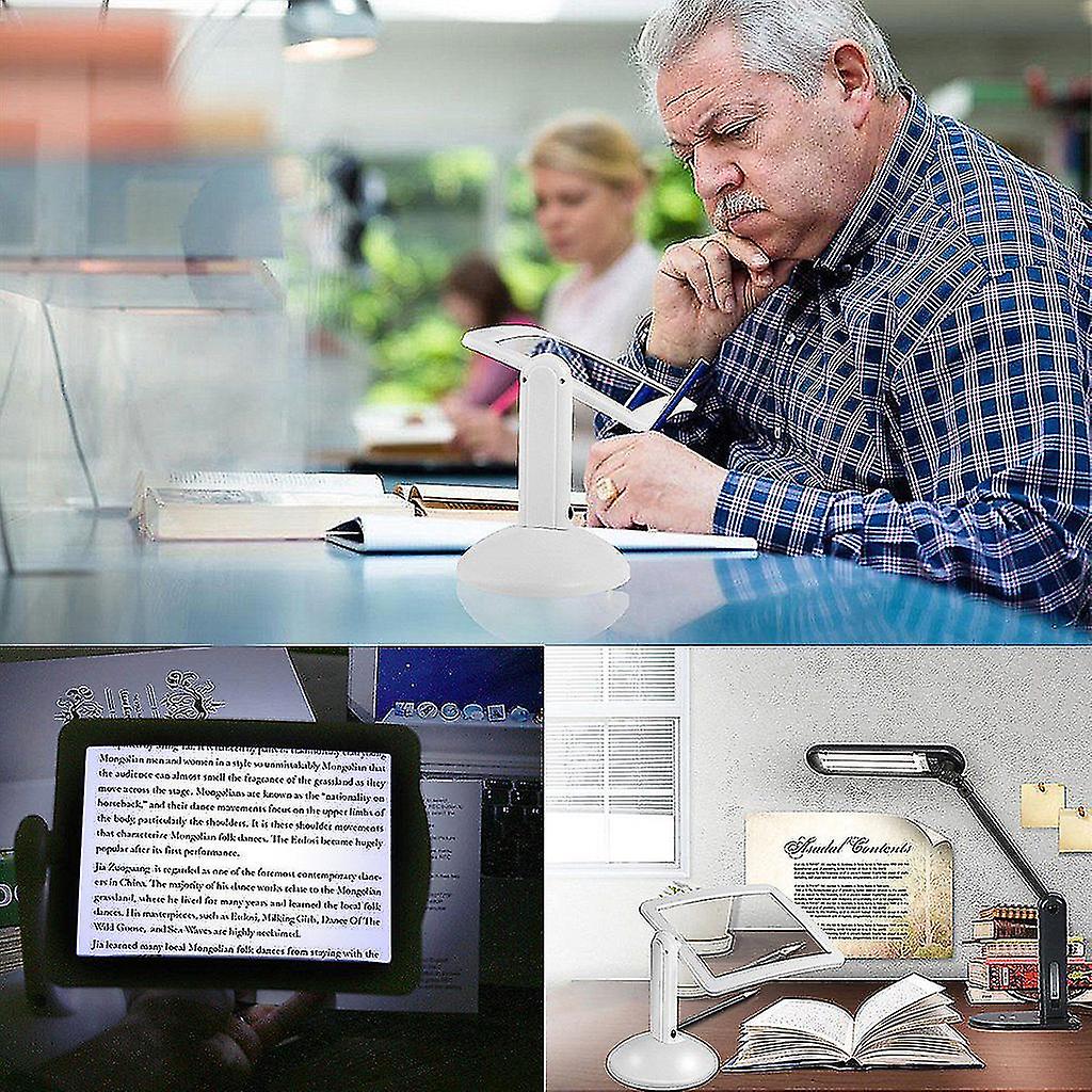 Led Screen Magnifier Reading Viewer Hands-free Magnifying Glass ...