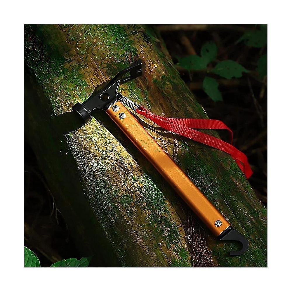 Camping Hammer With Hook, 12inch Aluminium Tent Stake Handy Hammer ...