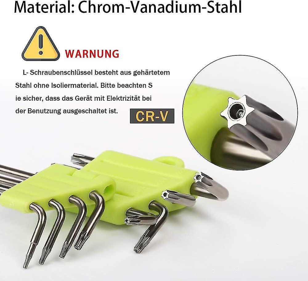 8 X Allen Key Set Torx Key Allen Wrenches, Star-shaped Tx Key With ...
