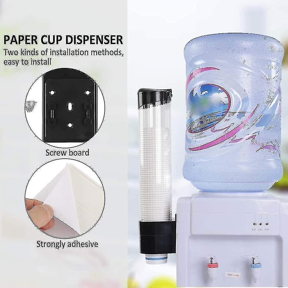 Cup Dispenser - 60 Paper Cups Plastic Cup Dispenser, One Touch Button ...