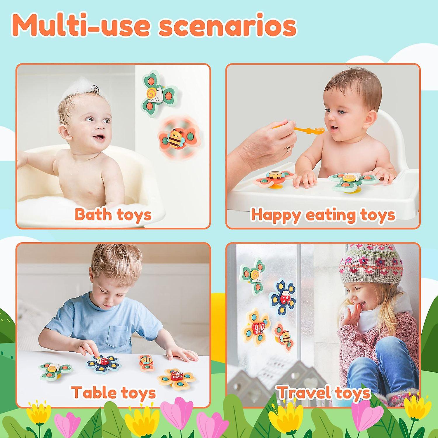 Suction Spinner Toys for Babies, Window Suction Toys for Baby High ...