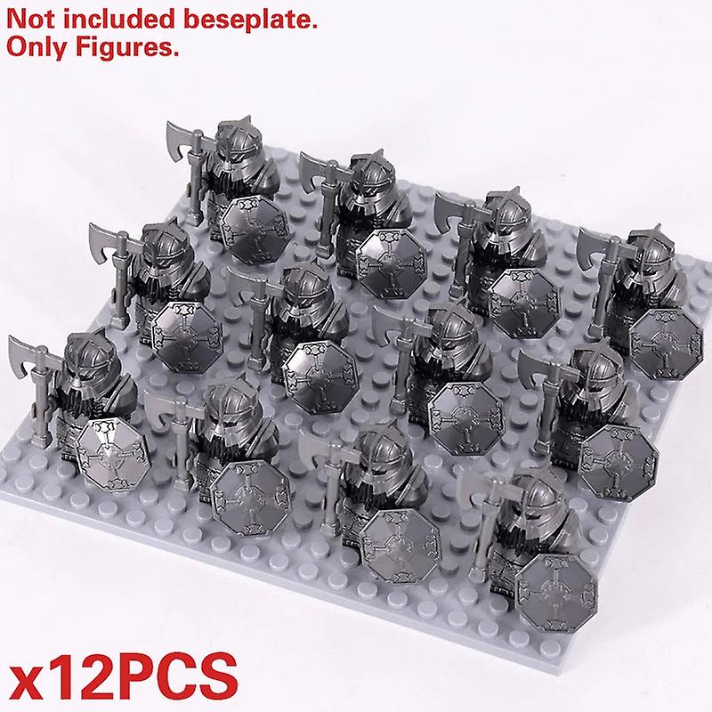 Moc Medieval Dwarf Warrior Elves Knights Lotr Figures Building Blocks ...