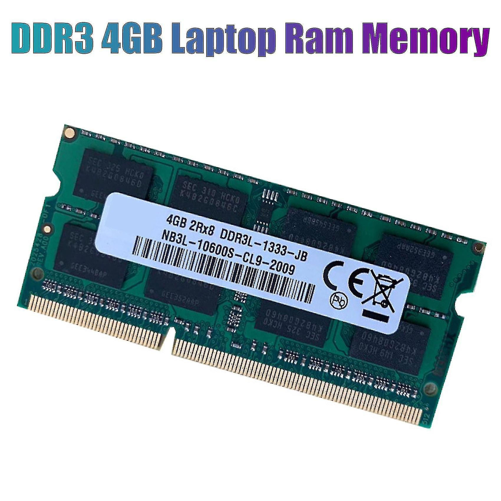 Ddr3 4gb Laptop Ram Memory 1333mhz Pc3-10600 204 Pins Sodimm Support ...