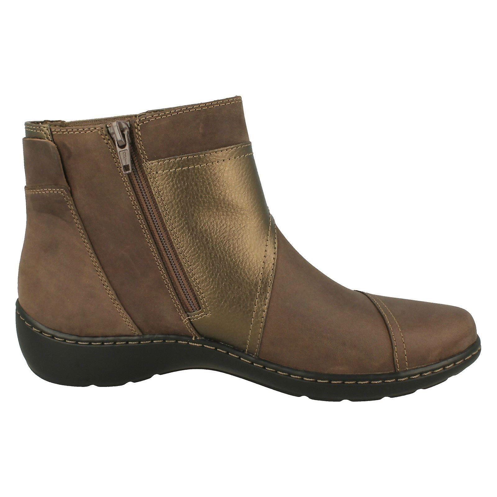 Ladies Clarks Strap Detailed Ankle Boots Cora Tropic | Fruugo UK
