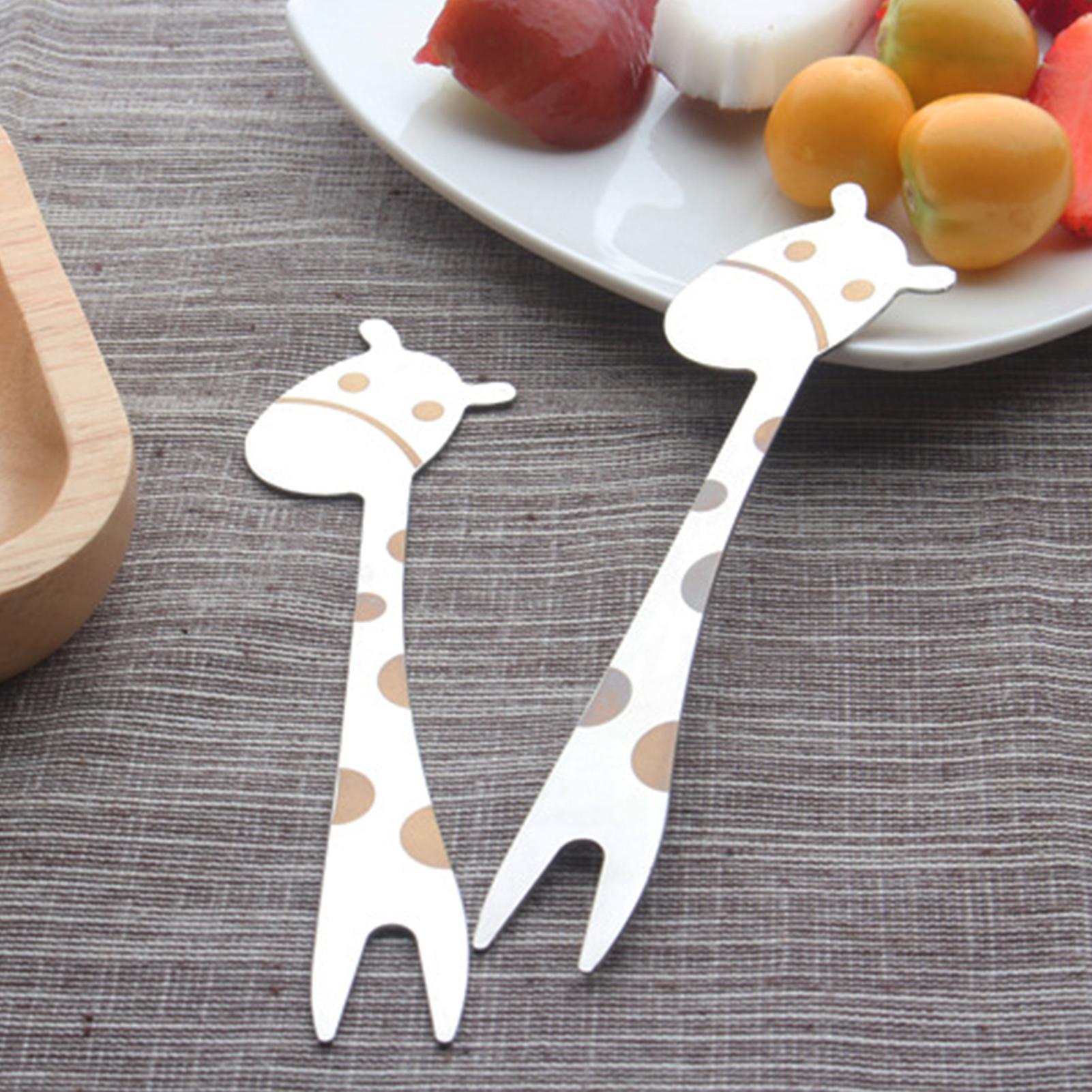 Fruit Fork Stainless Steel 2 Tines Food Grade No Deformation Cartoon ...