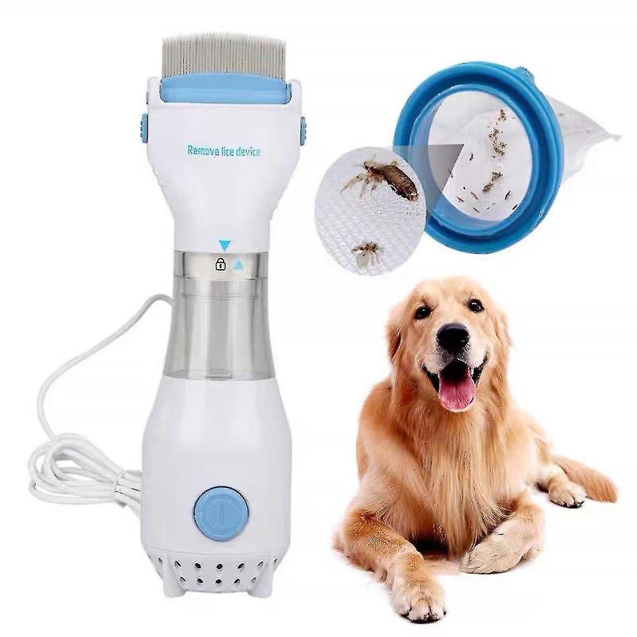 Electric Vacuum Head Lice Nit Comb Brush Pet Dog Flea Filter Remover ...