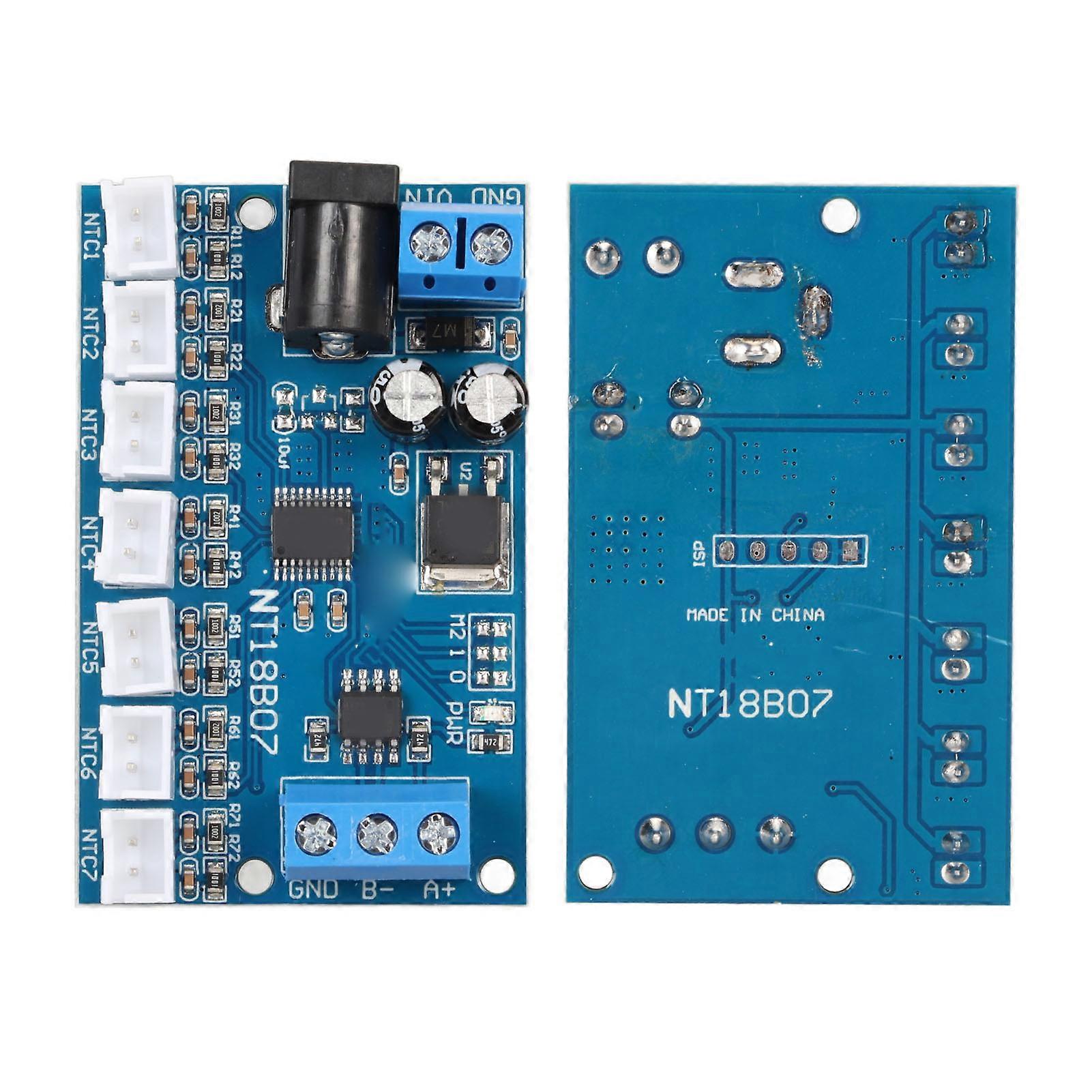 7 Channel RS485 NTC Temperature Measurement MODBUS RTU Paperless ...