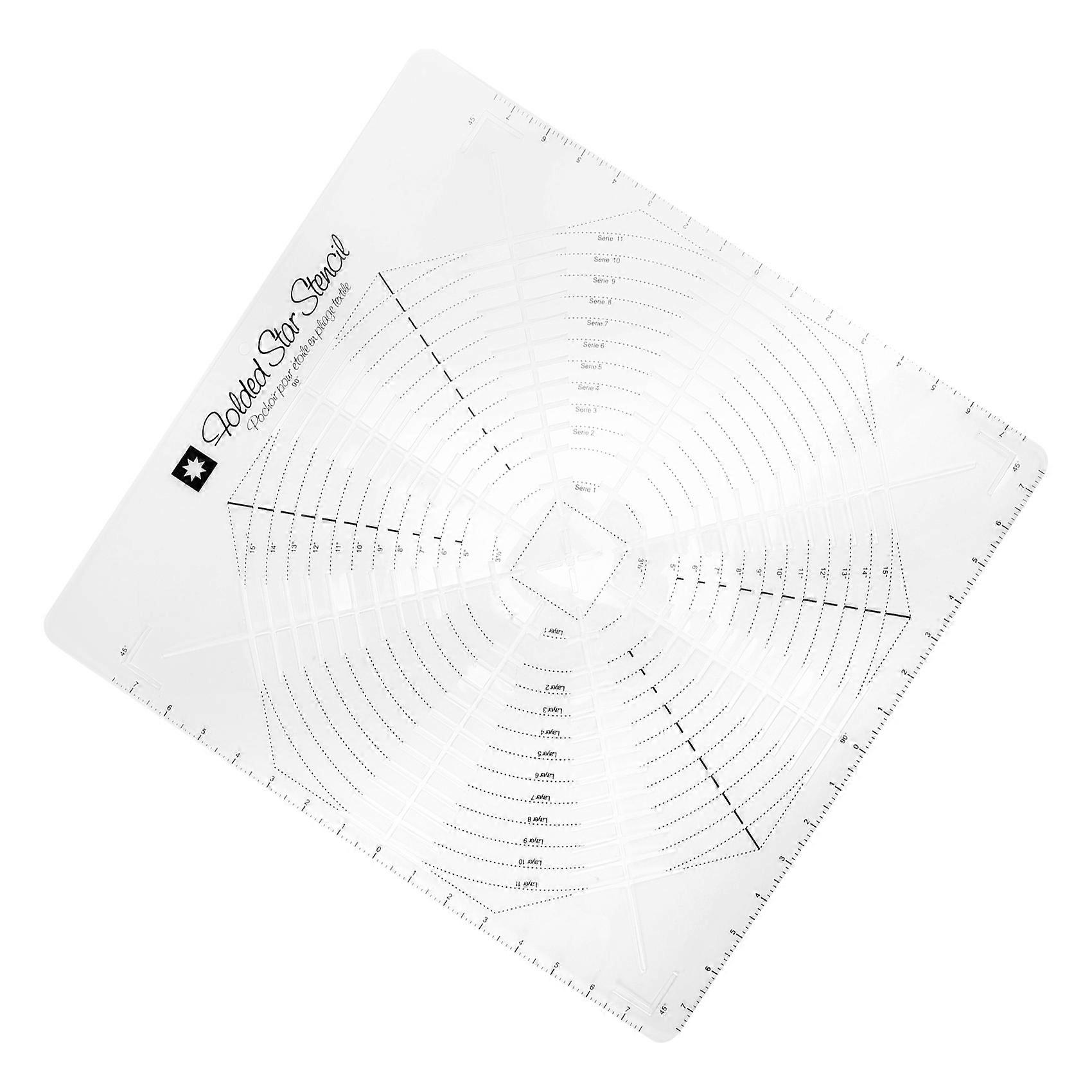 Folded Star Guide Template for Fabric, Printed Interfacing Templates ...