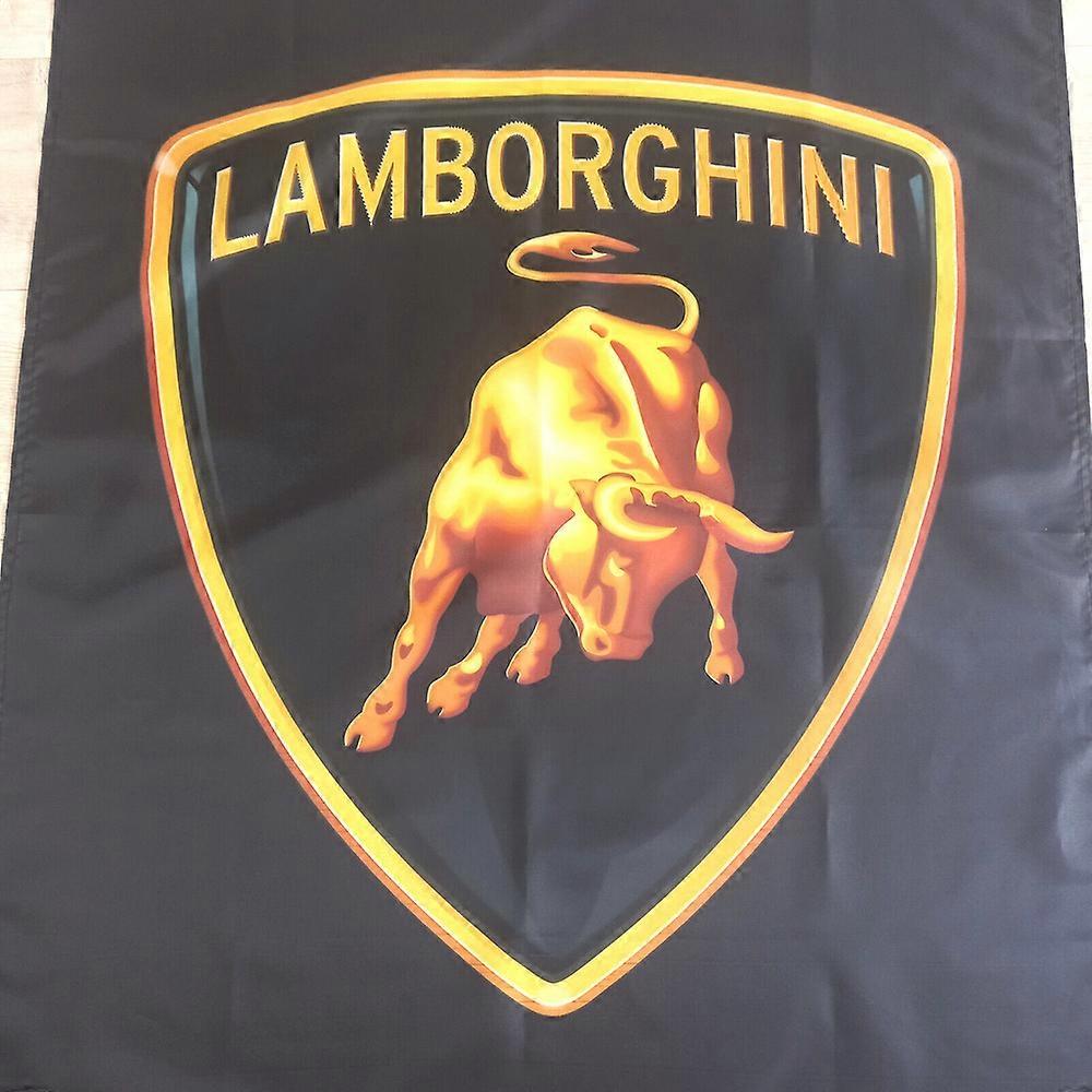 Lamborghini Logo Flag Man Cave Bar Garage Shed Car Banner Racing Style ...