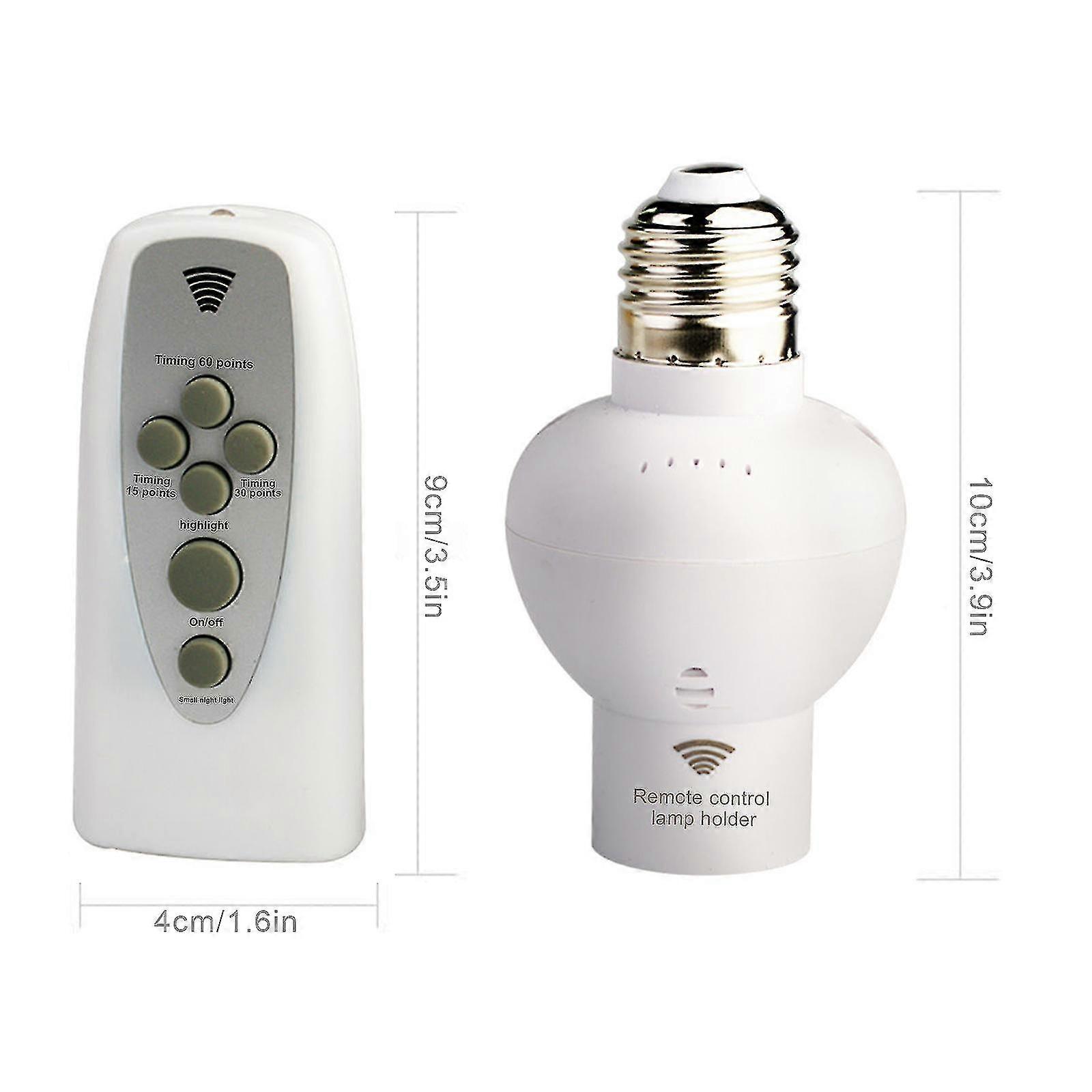 Wireless Lamp Bulb Holder Receptacle E27 Socket Infrared Remote Control ...