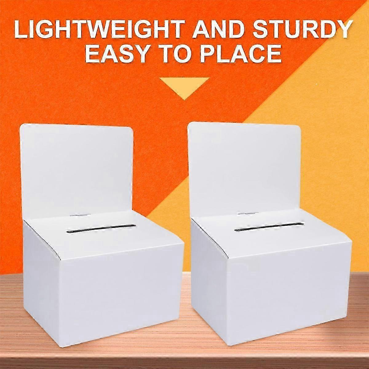 24 Pack Cardboard Ballot Box with Slot, Raffle Boxes 6x6Inch Cardboard ...