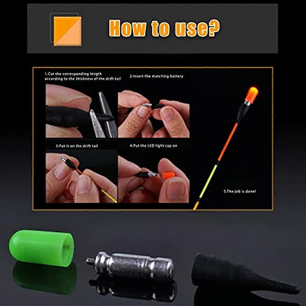 LED light for the top of float fishing with CR311 battery set with two ...