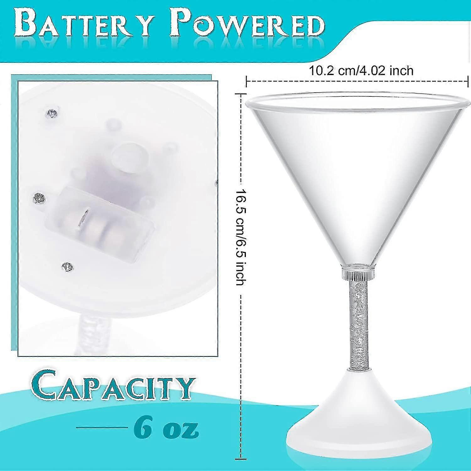 4 Pack Led Plastic Cocktail Glasses Light Up Glasses Cocktail Glass ...