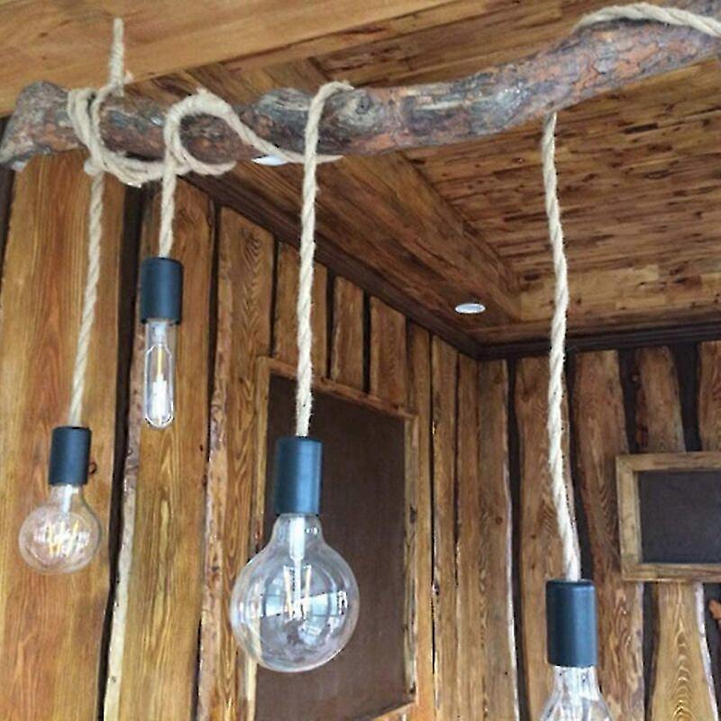 10m Electrical Wire Rope, 2 Cores Linen Vintage Rope Lighting Wire ...