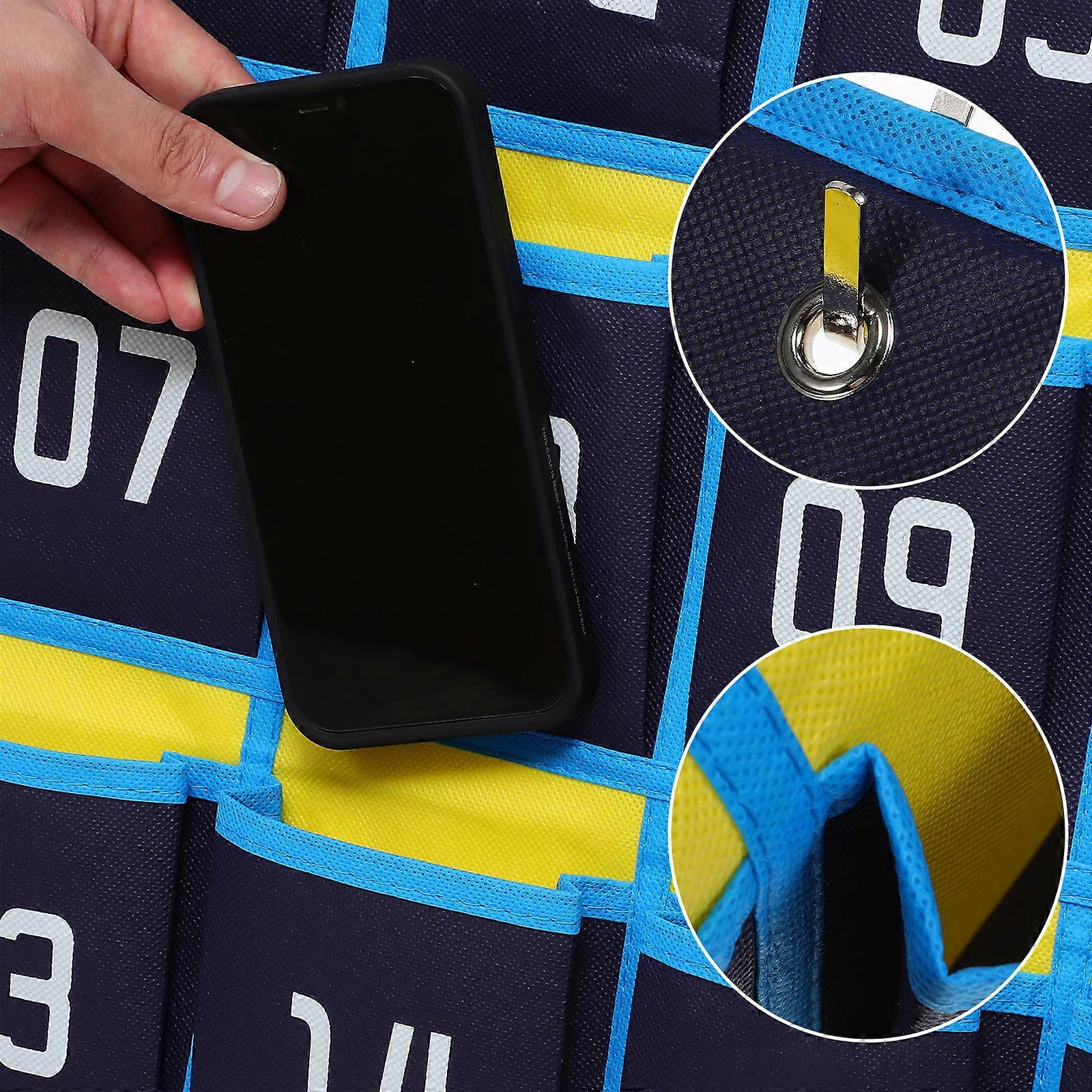 Numbered Classroom Organizer Phone Pocket Chart Pouch 30 Pockets Phones ...