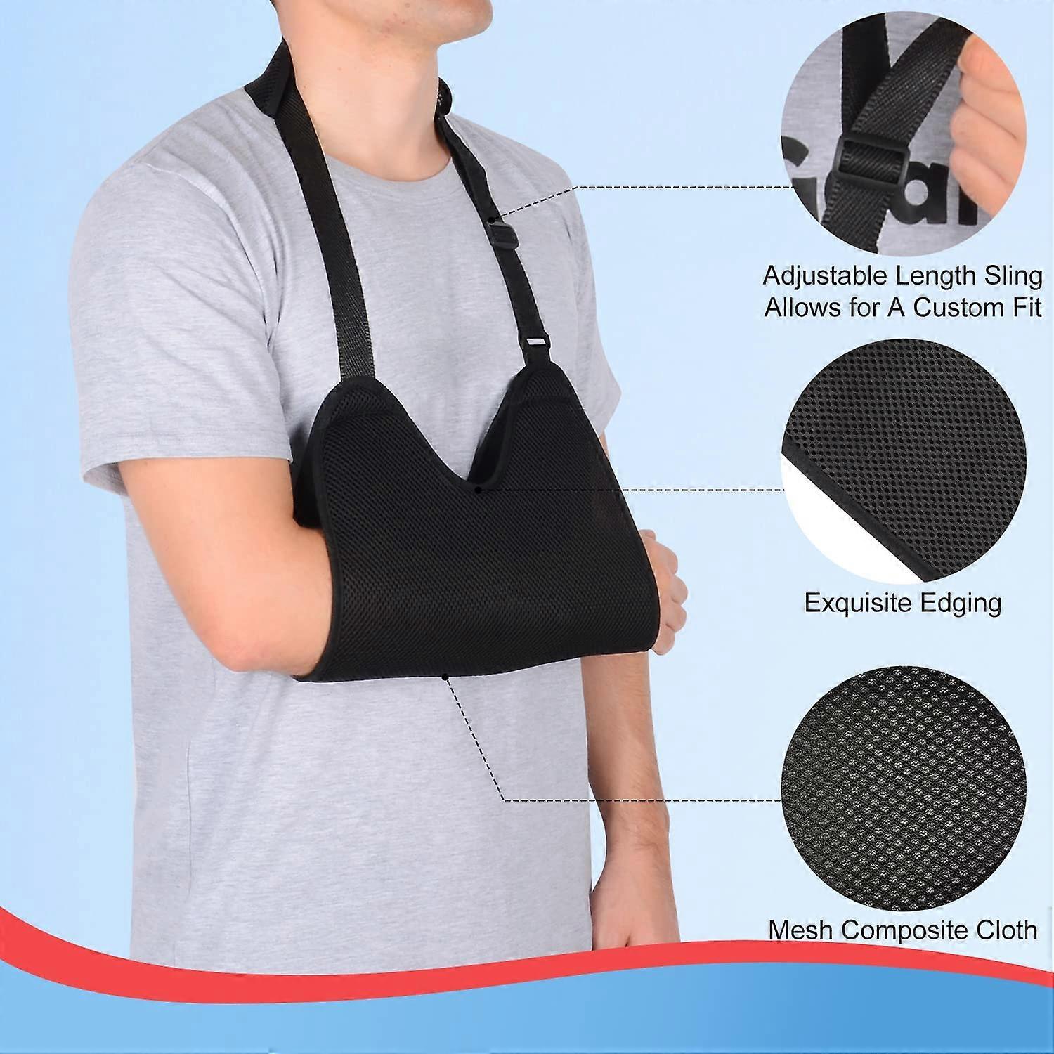 Arm Sling, Adjustable Mesh Shoulder Immobilizer Arm Sling for Shower ...