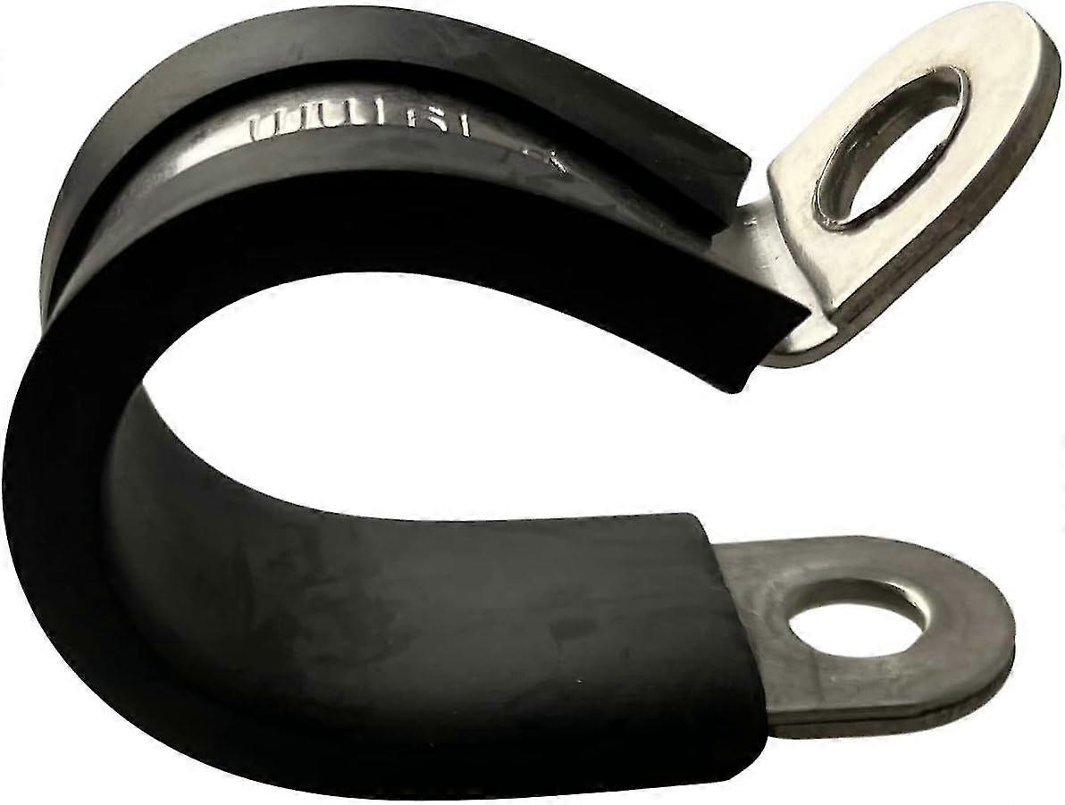 Rubber Lined P Clips Hose Pipe Clamp Stainless Steel Pack Of 5 (40mm ...