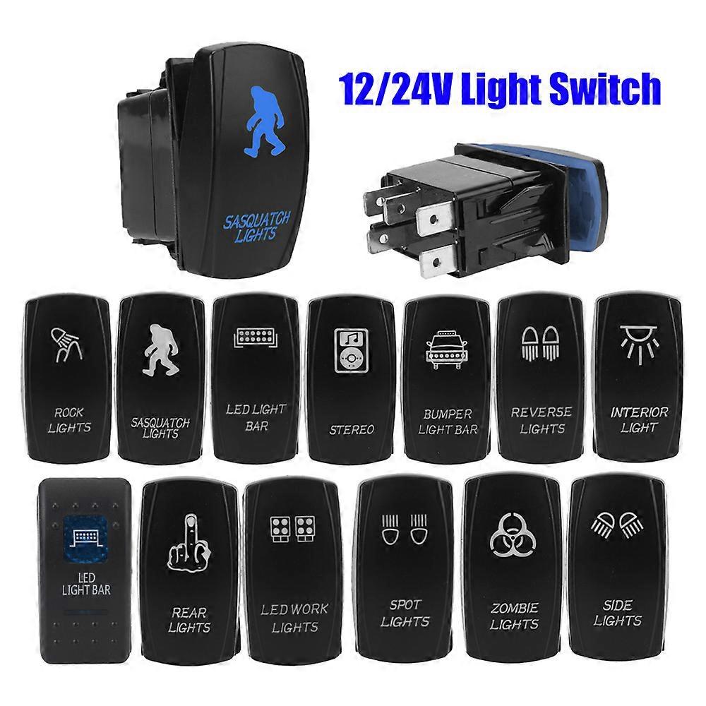 12V 24V Blue LED Car Light Switch Lamp Toggle Buttons Automotive ...