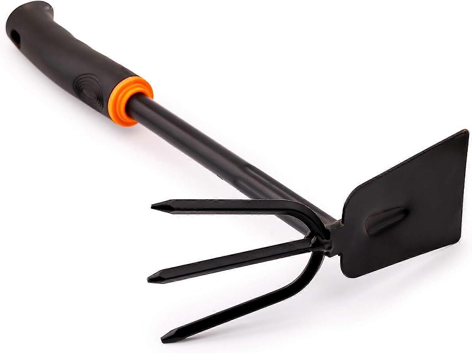 3-Tine Deluxe Hoe & Broadleaf Pickaxe 7cm, 32cm Long | In black ...