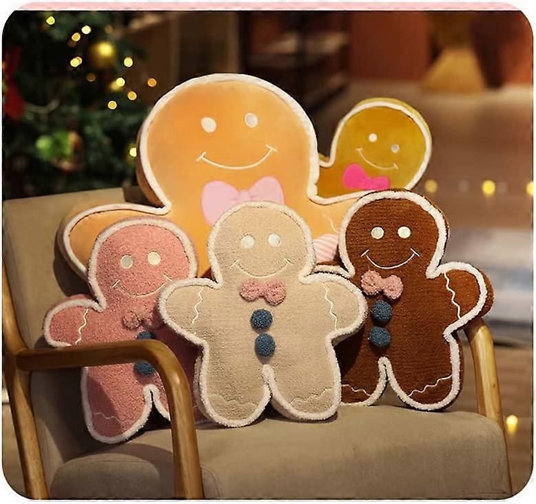 Gingerbread Man Pillow Doll,Christmas Decor Cartoon Gingerbread Man ...