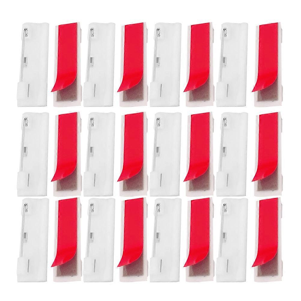 50pcs Self-adhesive ID Badges Safety Pin DIY Adhesive Badge Crafting ...