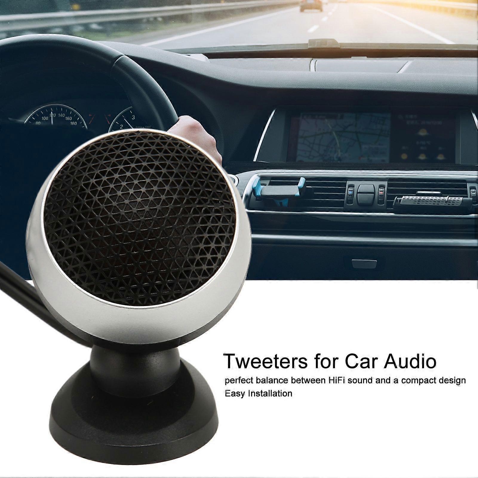 2Pcs Car Tweeters 150W Clear Smoothing Compact Design Metallic ...