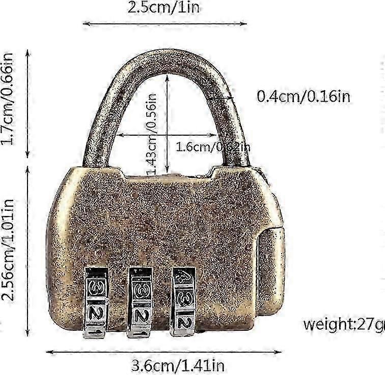 Retro Combination Lock Digital Number Code Lock Creative Handbag Shape ...
