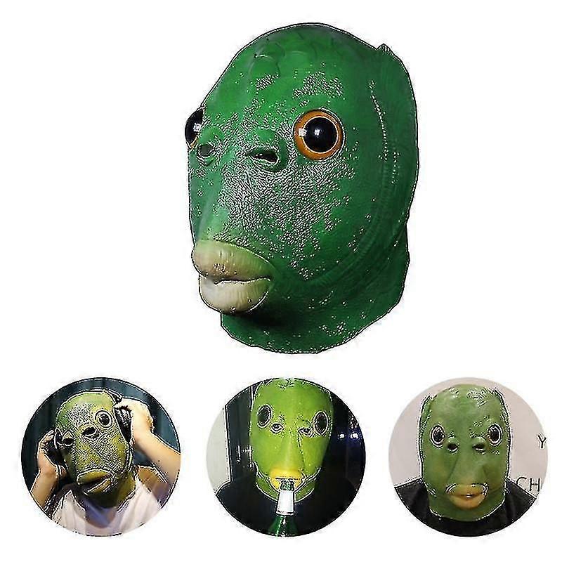 Halloween Green Fish Head Mask | Fruugo UK