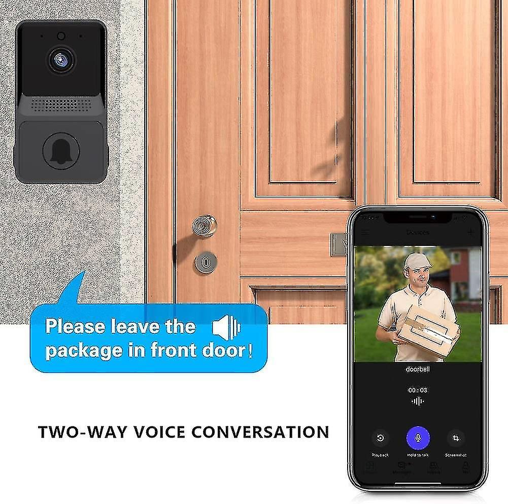 Wireless Remote Video Doorbell, Smart Video Doorbell Home Intercom Hd ...
