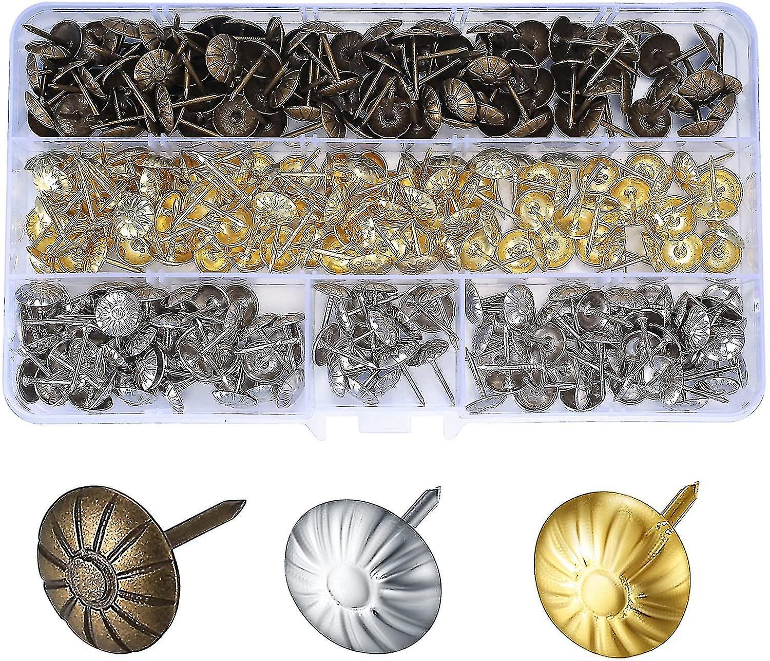 Pack Of 450 Upholstery Nails, Furniture Decorative Drawing Pins ...