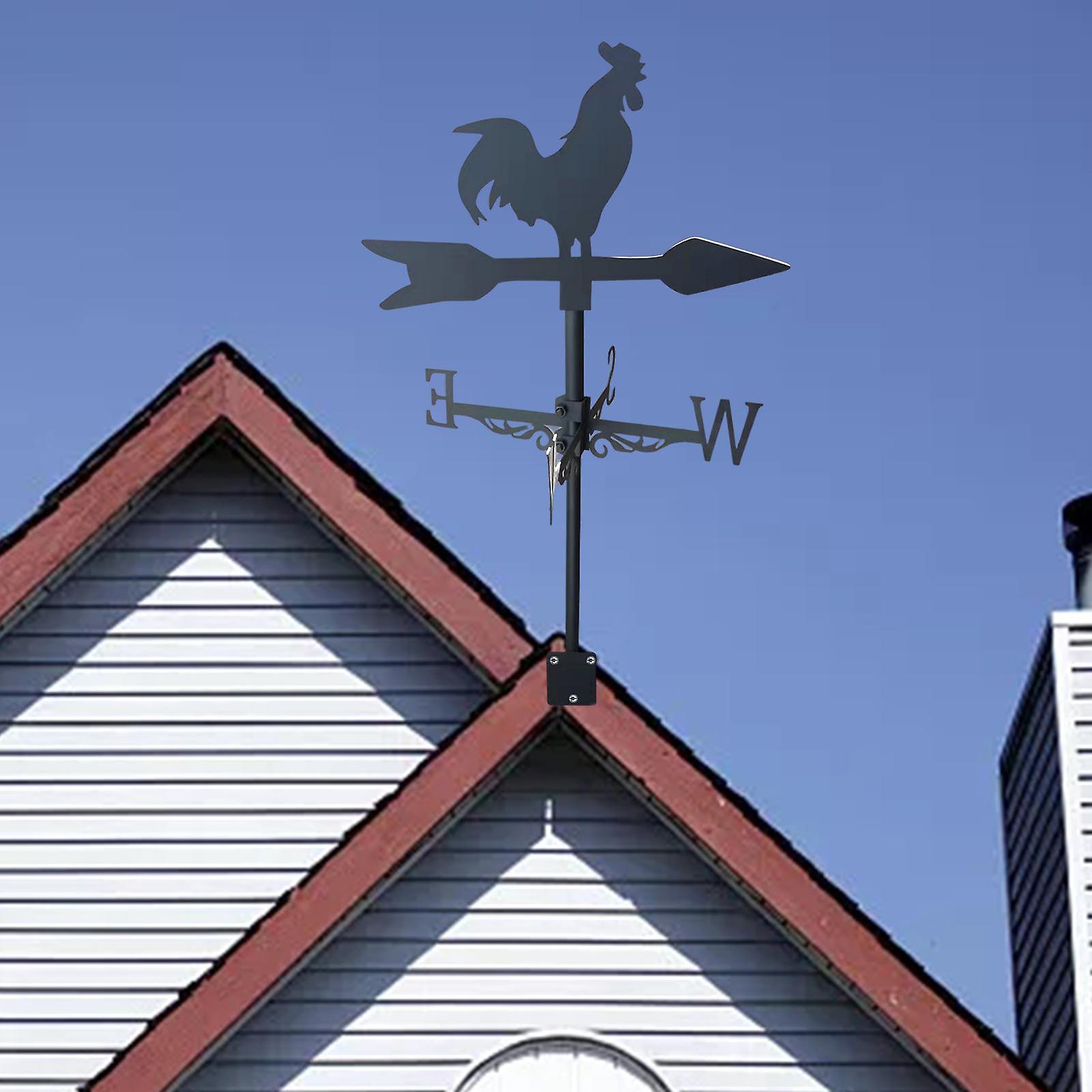 Rooster Weathervane Weather Vane Metal Vintage Style for Yard Garage ...