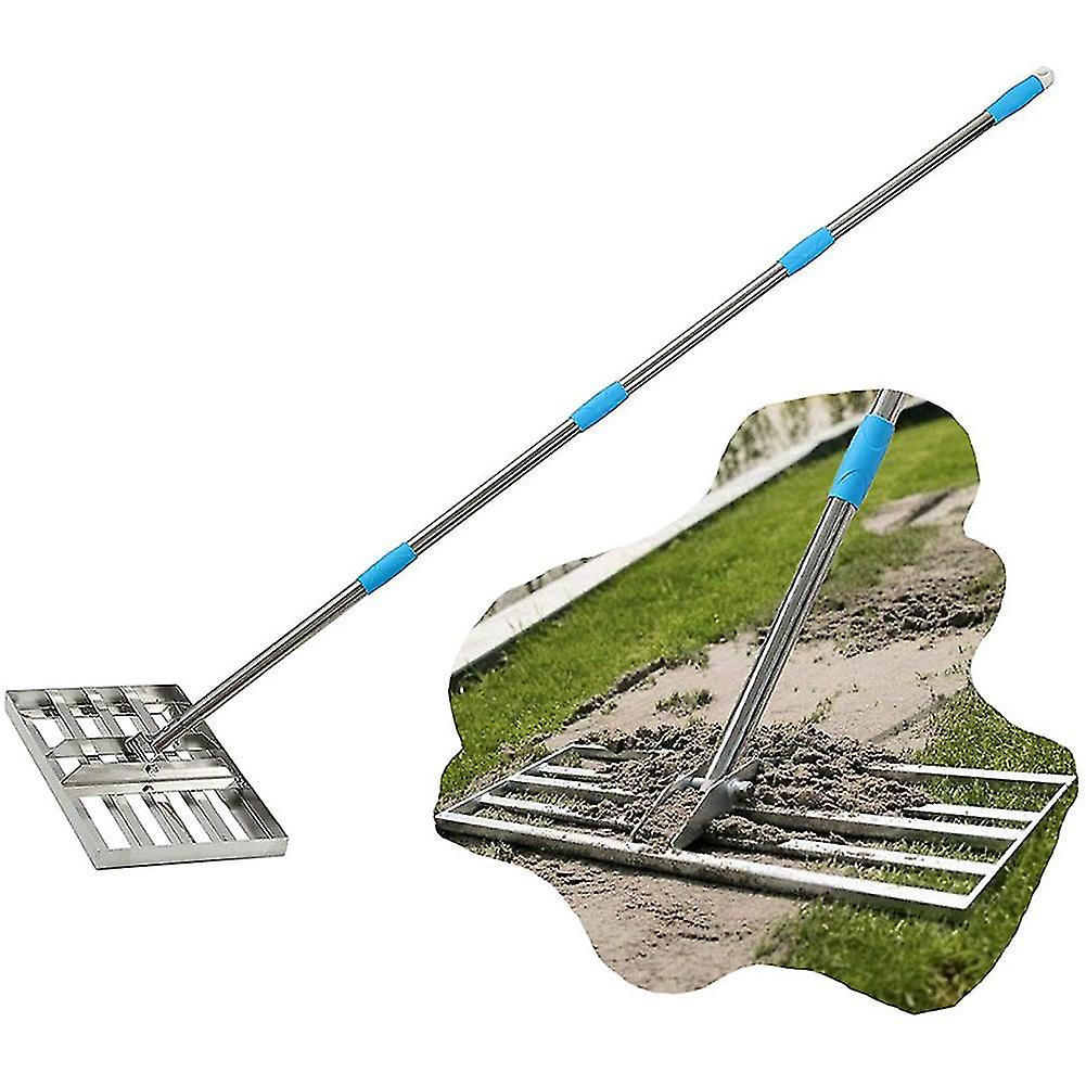 Lawn Leveling Rake Stainless Steel Leveling Tool Length Adjustable Sand ...