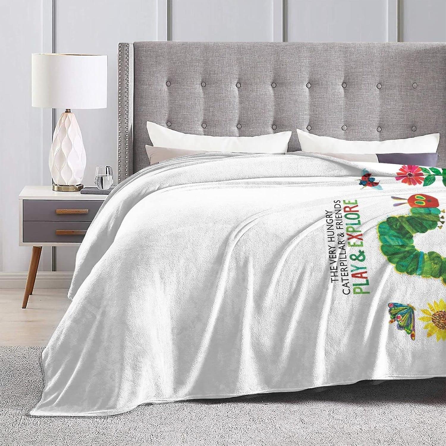 Flannel Throw Tæppe Hungry Caterpillar Drawing Book Throw Blanket Super ...