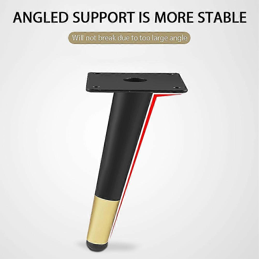 4pcs Furniture Feet Iron Rust-proof Tapered Furniture Legs For Coffee ...