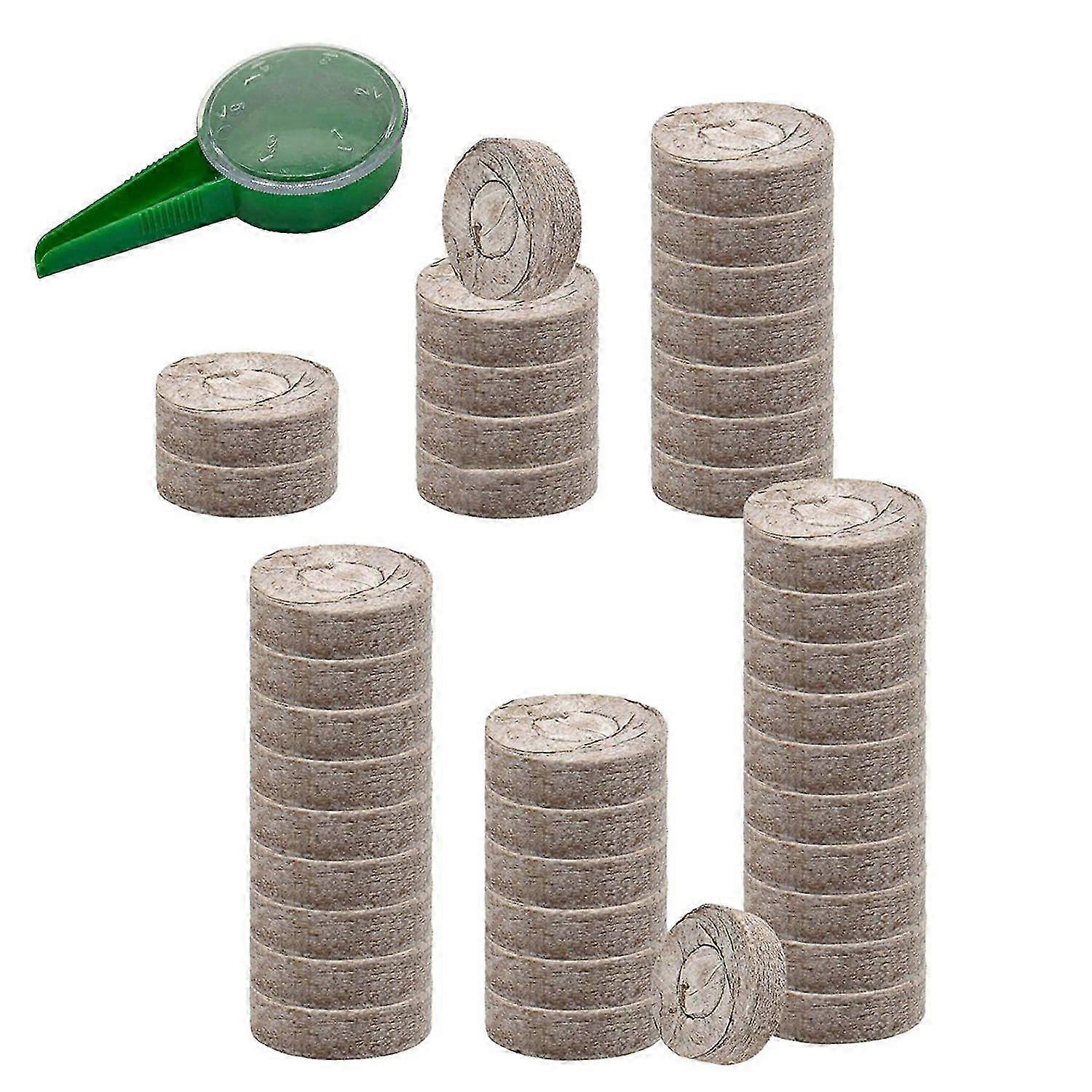 50 Pcs 40mm Peat Pellet Soil Plant Seed Nutrient Block Compressed Peat ...