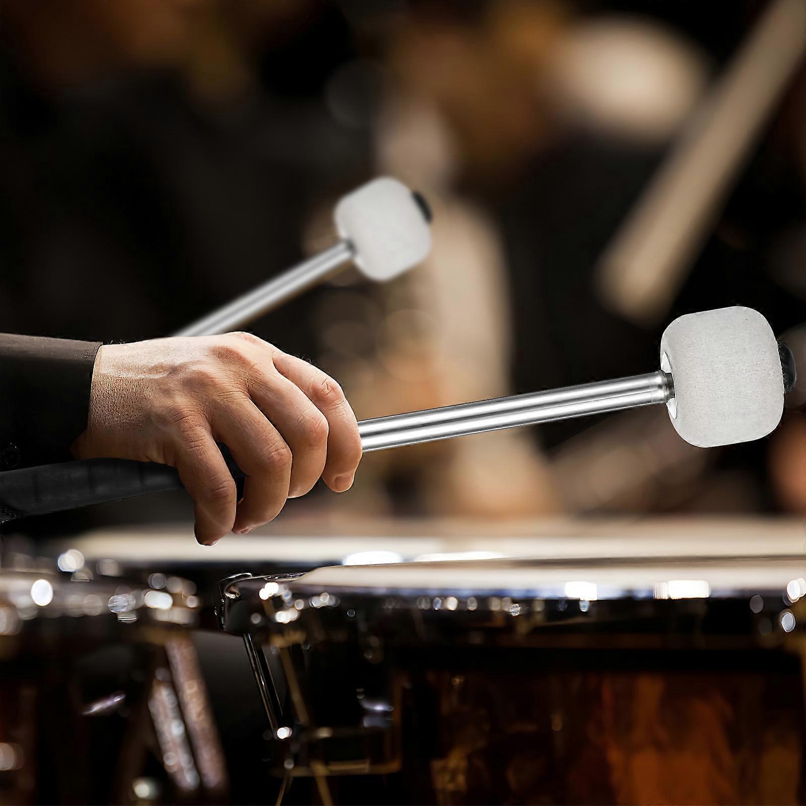 Bass Drum Beater Stainless Steel Handle Wool Felt Head Drum Mallet ...
