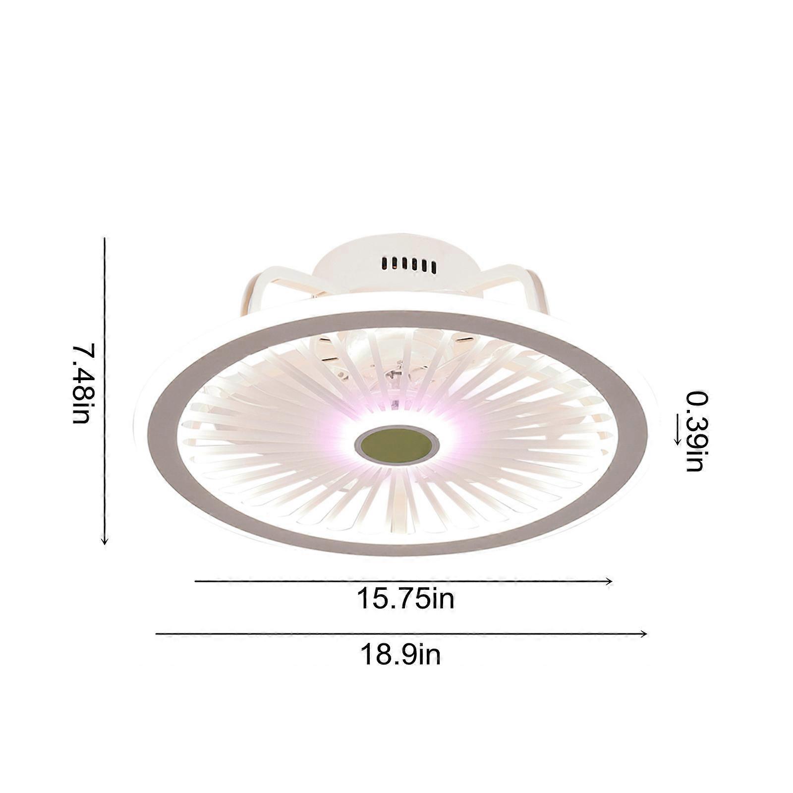 Modern Ceiling Fan With Low Ceiling Fan LED Dimmable With Kit Lamp E27 ...