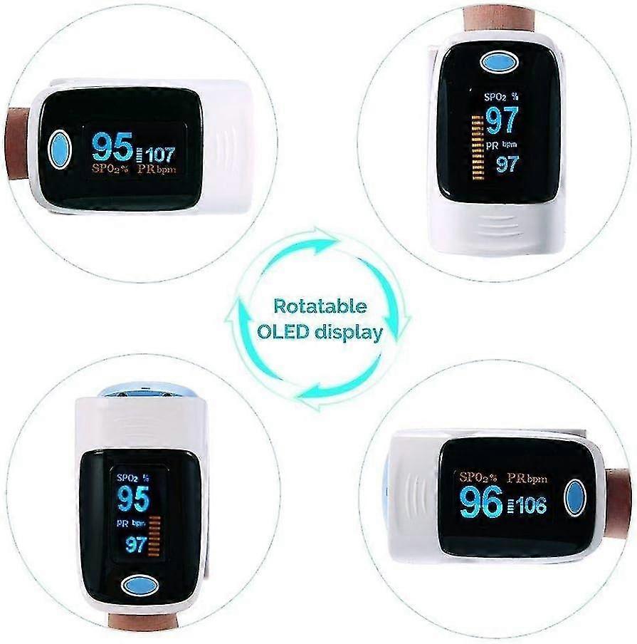 Blood Oxygen And Pulse Tester Professional Oximeter With Oled Display ...