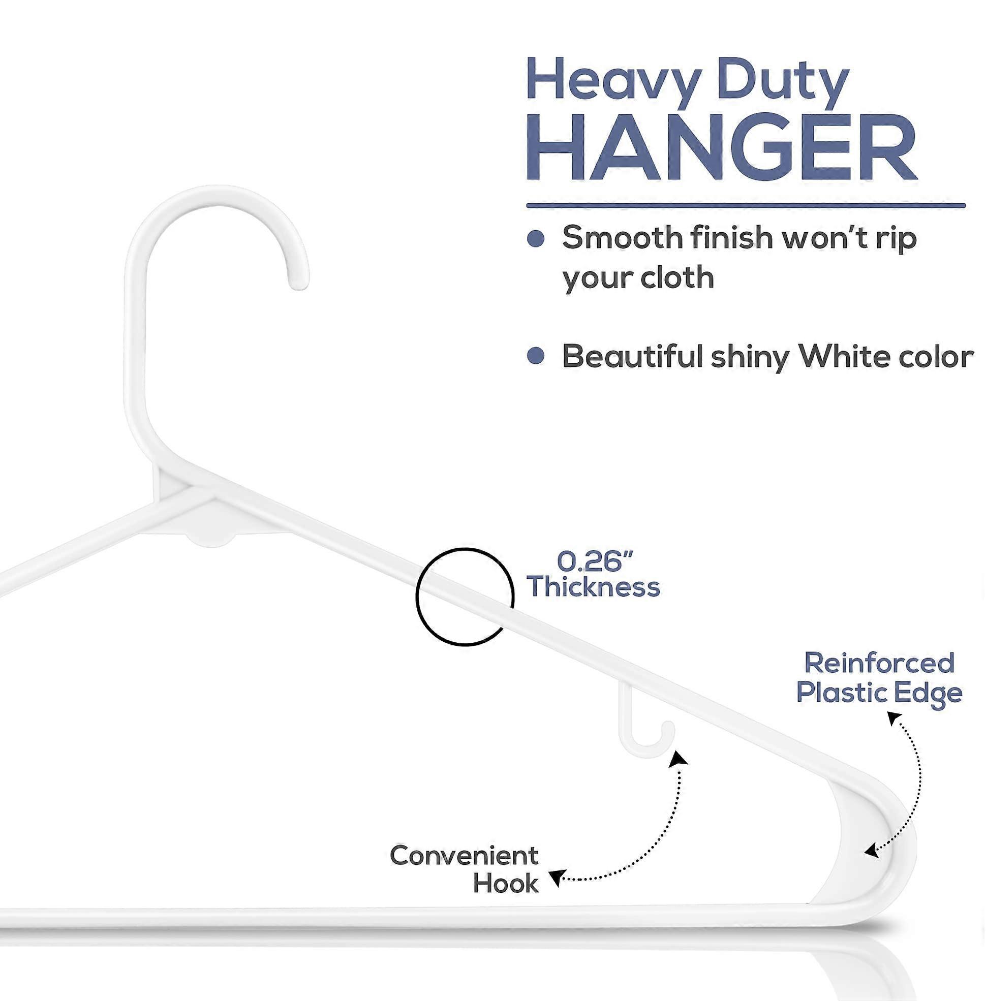 Home Plastic Hangers 10 Pack - Clothes Hanger with Hooks - Lightweight ...