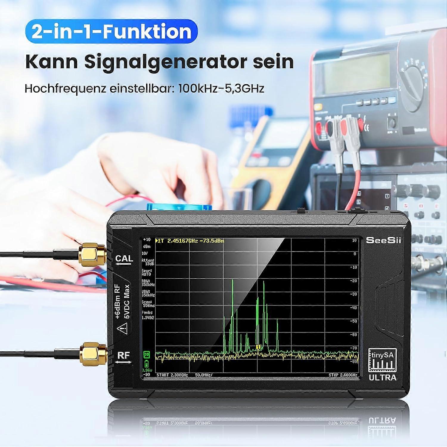 Spectrum Analyzer, 2023 Upgraded Handheld Frequency Analyzer 4.0 Inch ...