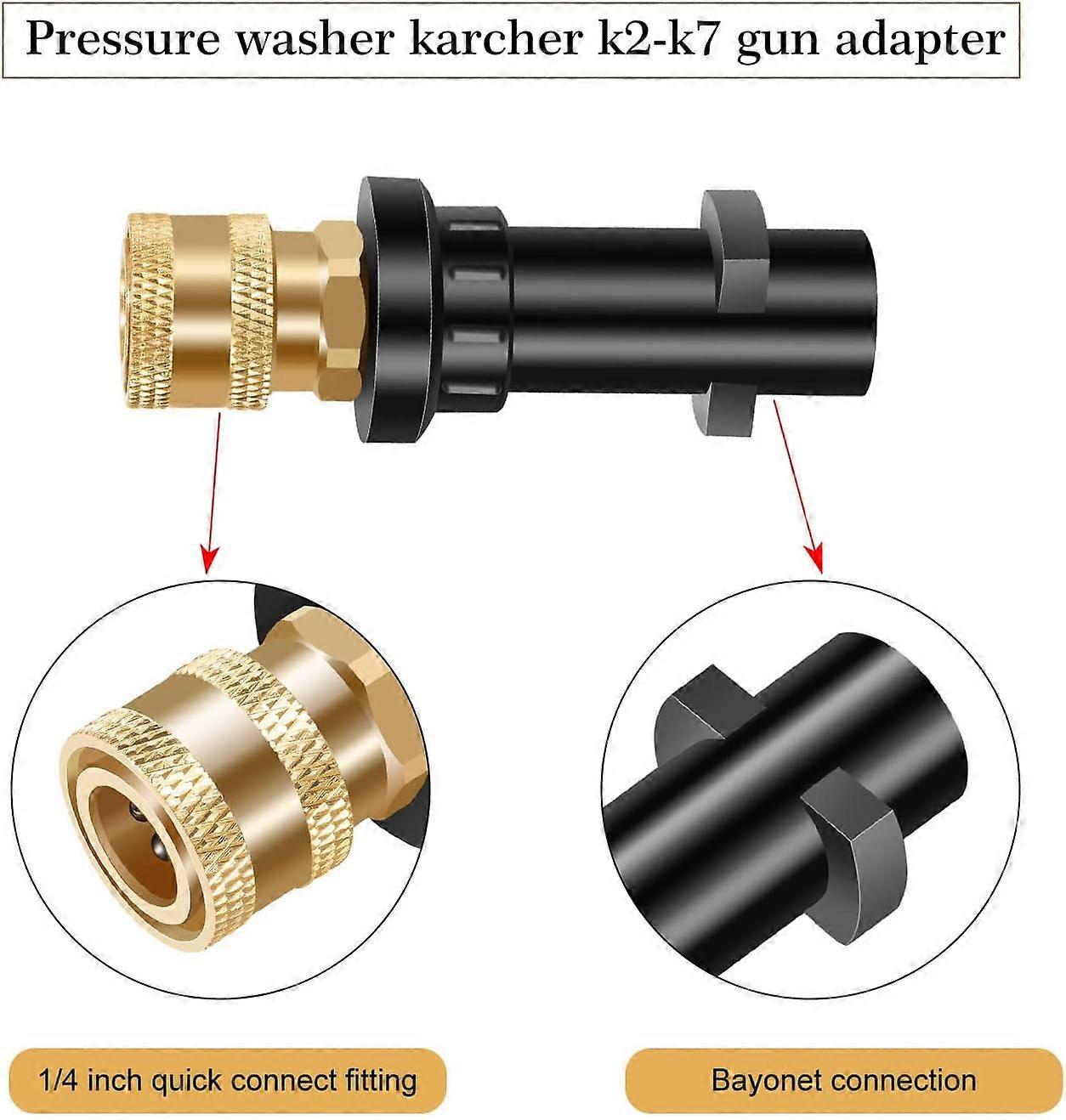 Pressure Washer Adapter, M22 Gun Adapter, 1/4'' Brass Quick Connect ...