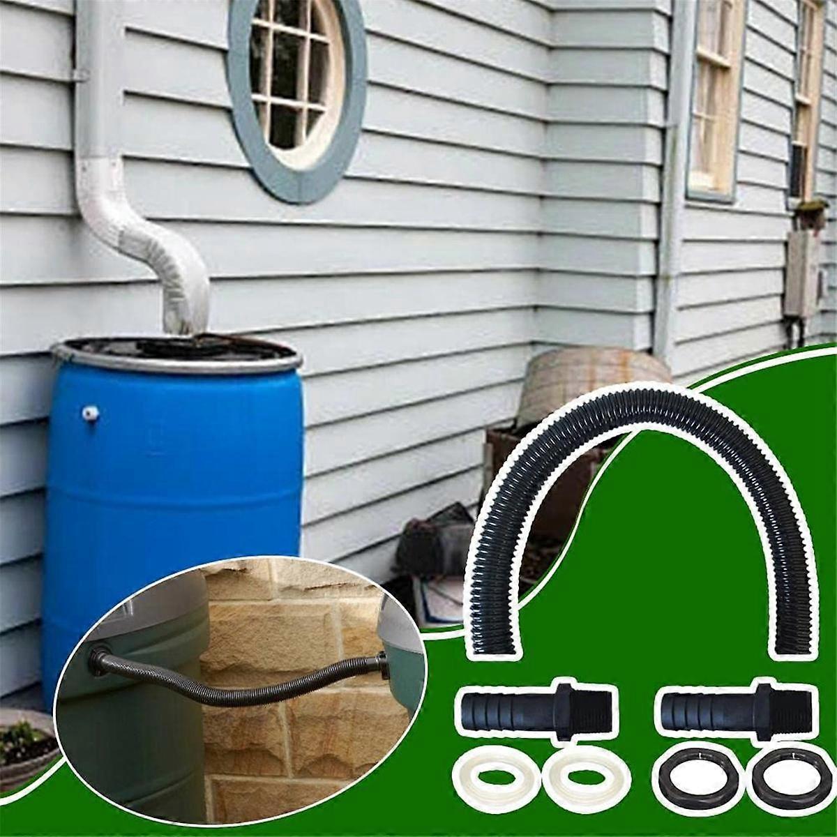 Rain Barrel Connection Set Include Connection Hose, Rain Barrel Bushing ...