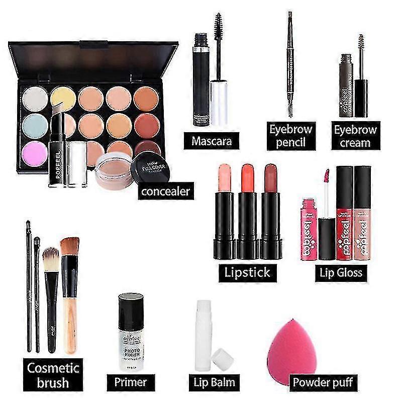Full Makeup Kit For Women Portable All-in-one Face Eyes Makeup Set Wit ...