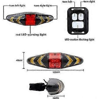 Bicycle Tail Light LED Turn Signals with Wireless Remote Control ...