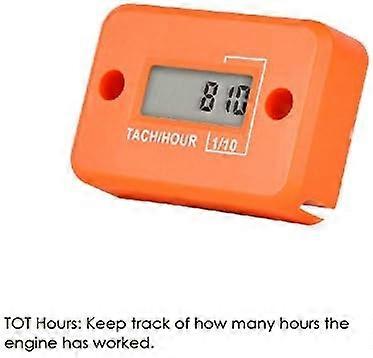 Tach Hour Meter Powerful Digital LCD Inductive Tachometer Timing RPM Measurement Waterproof ...