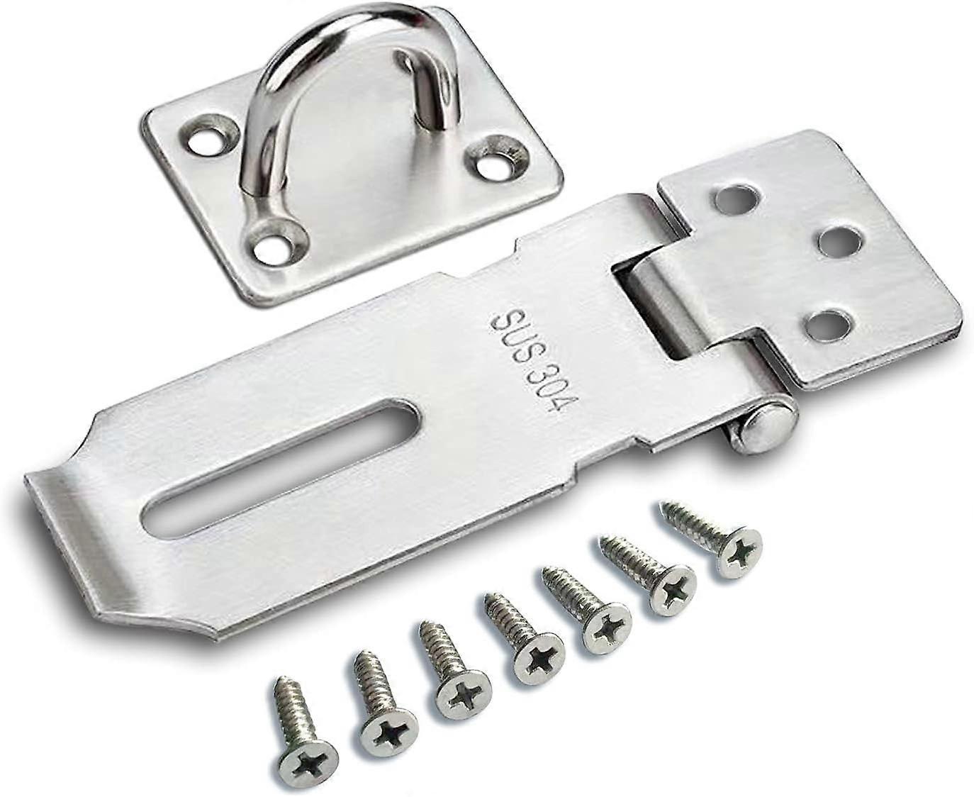 Padlock Latch Lock 3 Inch SUS304 Stainless Steel Hasp Lock Latch Door ...