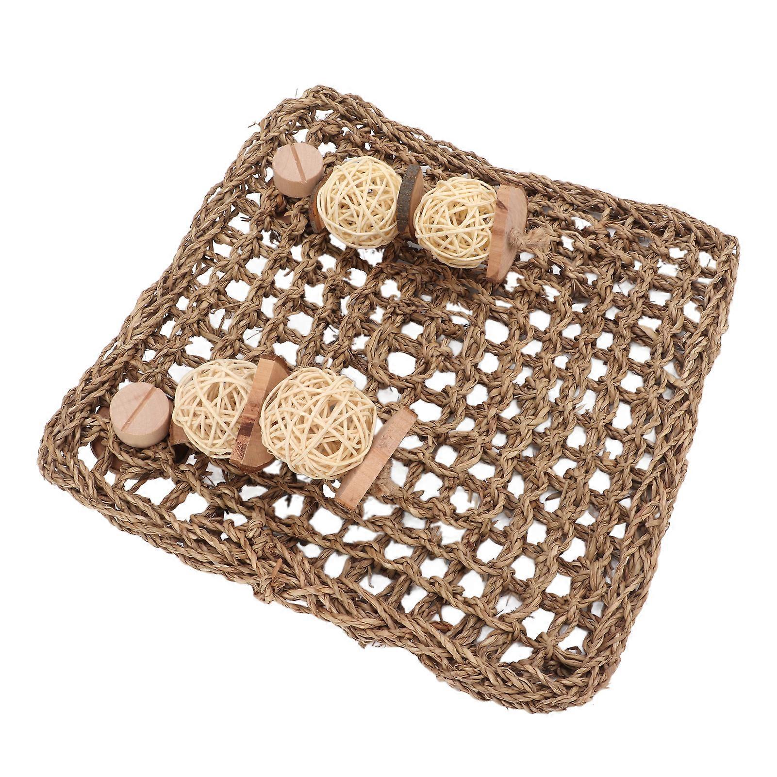 Pet Seagrass Mat Natural Woven Teeth Grinding Rabbits Bite Protector ...